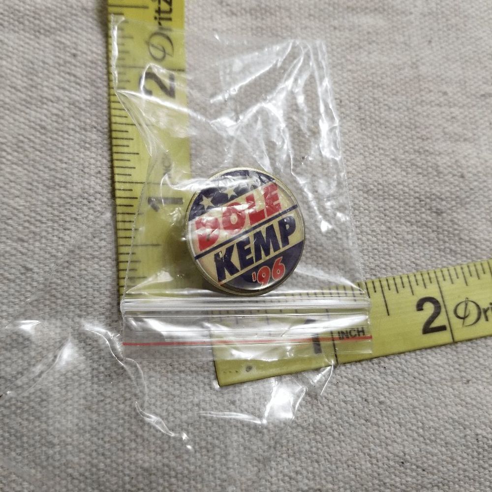 Dole Kemp '96 Presidential Campaign Vintage Lapel Pin… - Gem